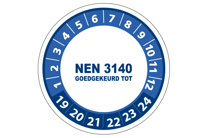 Keuringsstickers NEN 3140 - Business Stickers.nl